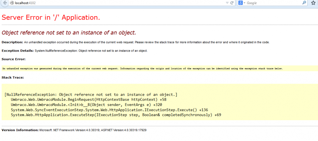 5 Errors Result Object Reference Not Set To An Instance Of Object Aspnet Hosting Tips And Guides
