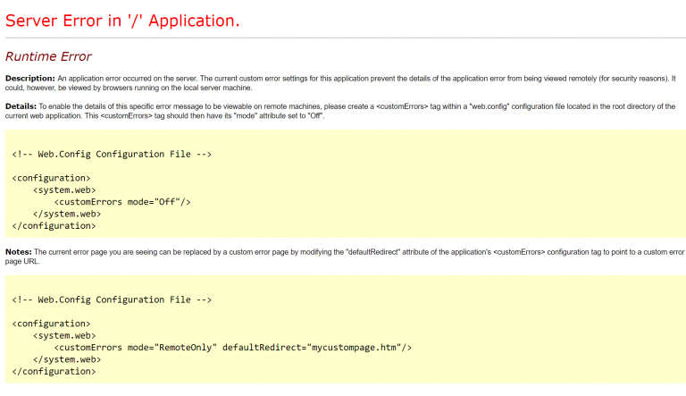 How to Fix Server Error in Application in ASP.NET - ASP.NET Hosting ...