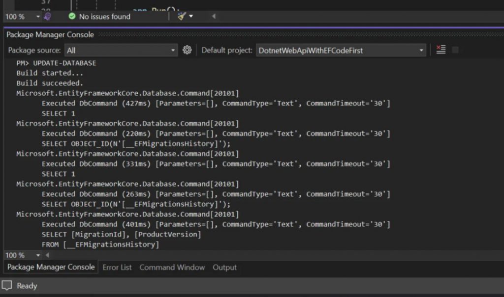 How to Use Code First Approach to Connect .NET Web API - ASP.NET ...